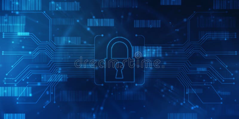 Technology Security Concept. Modern Safety Digital Background.Digital ...