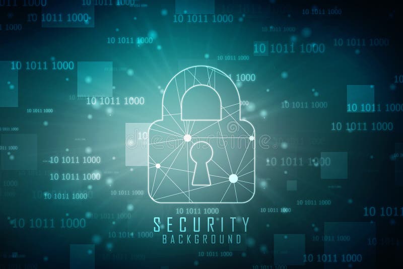 Technology Security Concept. Modern Safety Digital Background. Digital ...