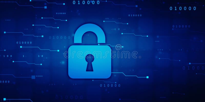 Technology Security Concept. Modern Safety Digital Background.Cyber ...