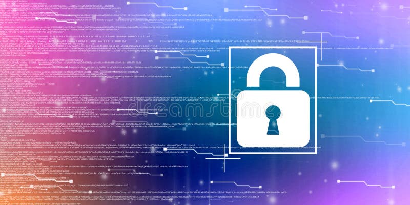 Technology Security Concept. Modern Safety Digital Background.Cyber ...