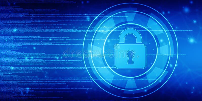 Technology Security Concept. Modern Safety Digital Background. Cyber ...