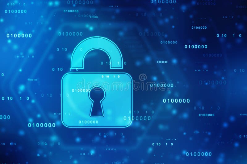 Technology Security Concept. Modern Safety Digital Background. Cyber ...