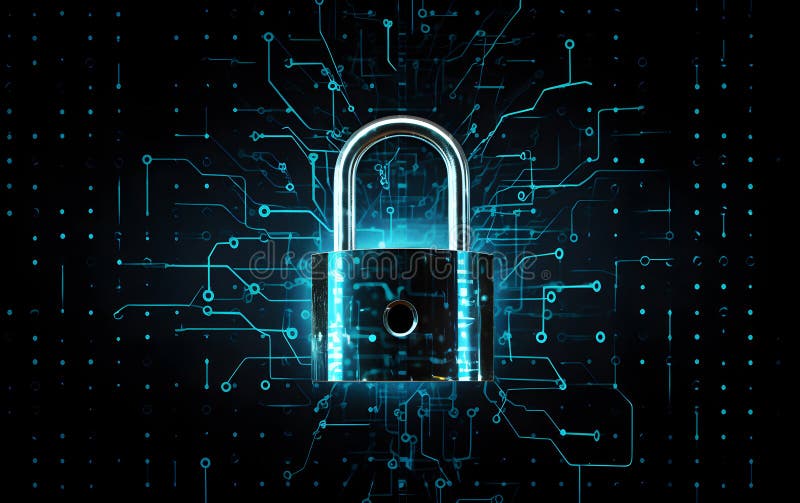 Digital Padlock, Computing System, Cyber Security, Data Network ...