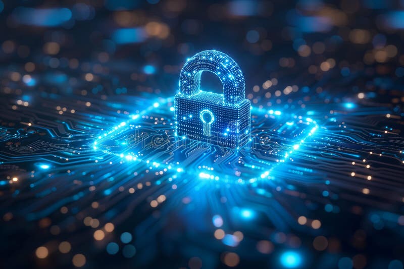 Digital Padlock, Cyber Security, Lockout from Computer Cloud, Safety ...