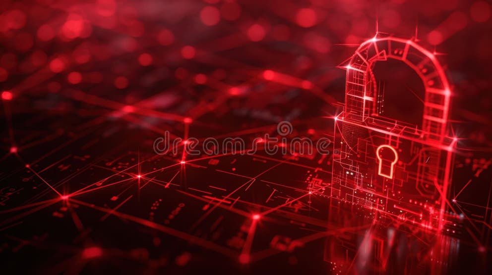 The Digital Padlock Encryption. AI Generated Stock Photo - Image of ...