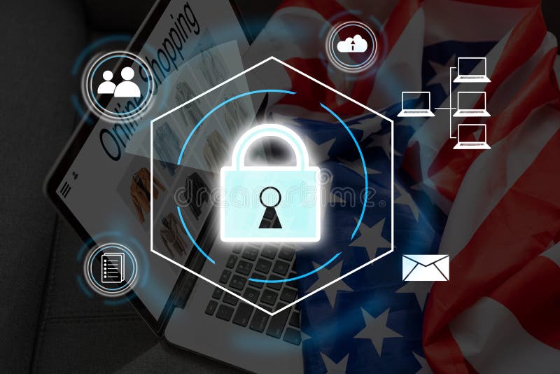 Digital Padlock Icon, Cyber Security Network and Data Protection ... Digital Padlock Icon, Cyber Security Network and Data Protection ...