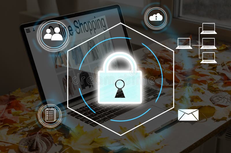 Virtual Icon Protection, Lock. Personal Data Protection Stock ...