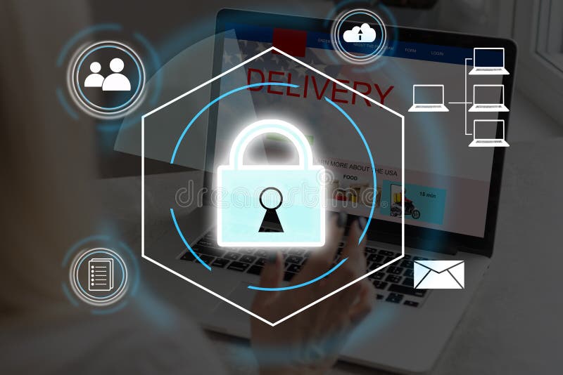 Digital Padlock Icon, Cyber Security Network and Data Protection ... Digital Padlock Icon, Cyber Security Network and Data Protection ...