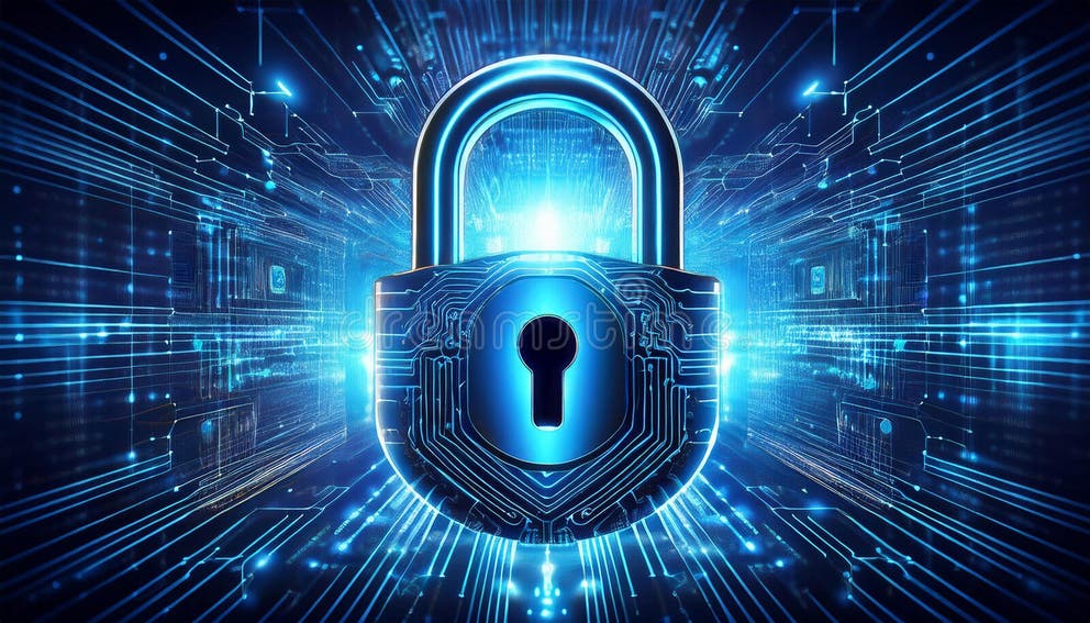 A Digital Padlock Illustration - Generative AI Stock Illustration ...