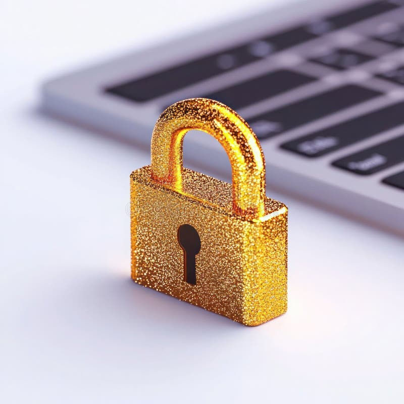 Digital Padlock and Laptop: Cyber Security and Data Protection Concept ...