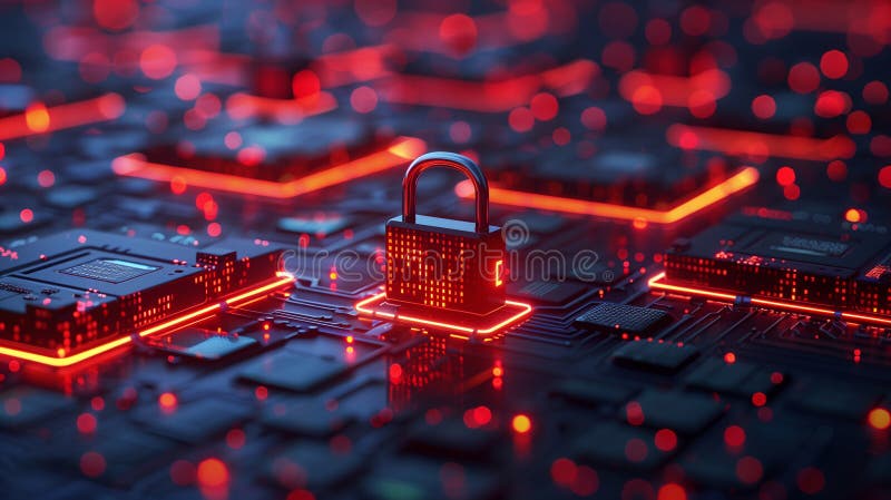 A Digital Padlock Secured on a Motherboard Illustrates Robust ...