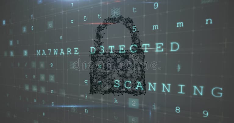 Digital Padlock with Security Features 4k Stock Illustration ...