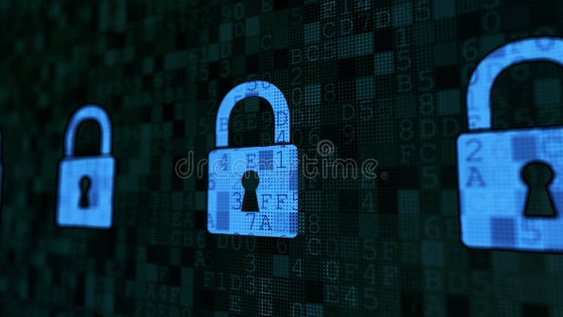 Digital Padlocks Secure No Hacker Attack Virus Detected, All Safe ...