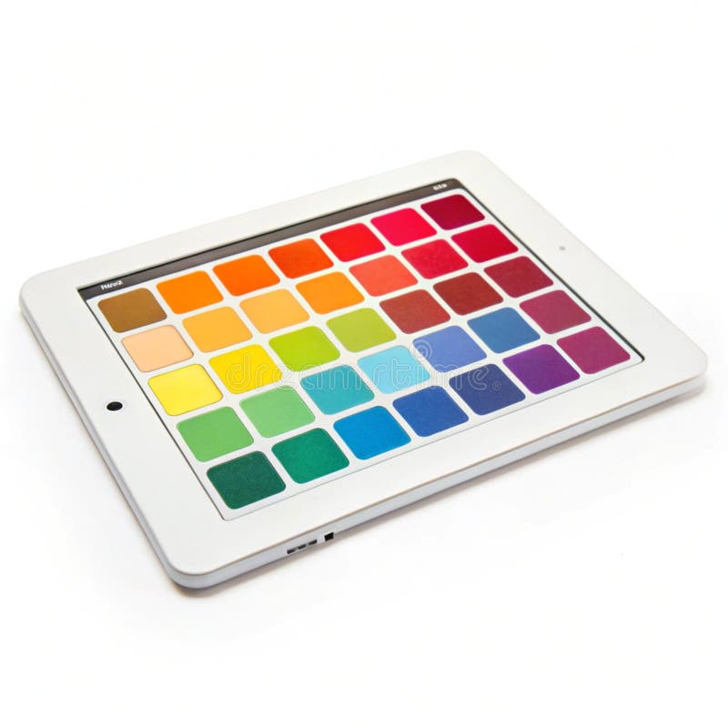 Digital Paint Tab Isolated on White Background Stock Illustration ...