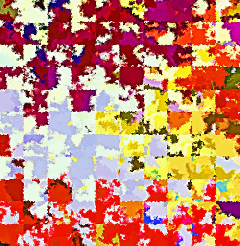 Digital Painting Abstract Spatter Brush Paint Chaotic Rectangular ...