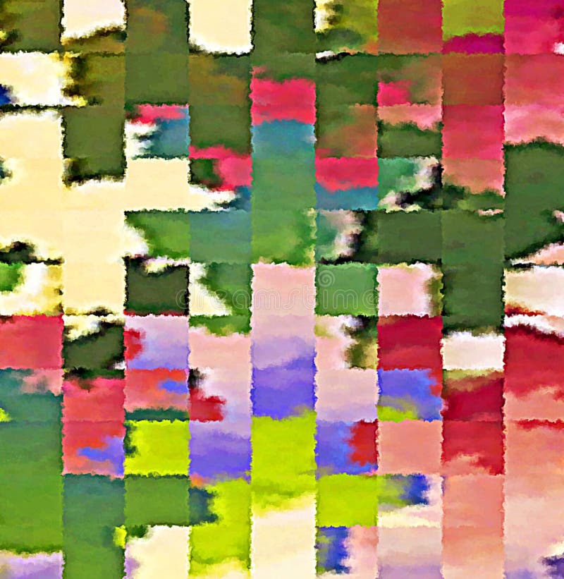 Digital Painting Abstract Spatter Brush Paint Chaotic Rectangular ...