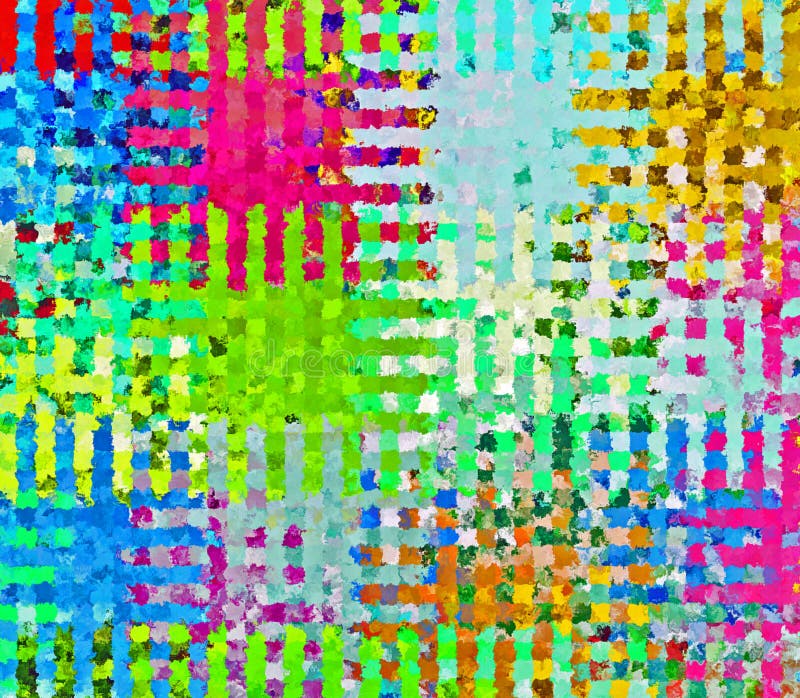 Digital Painting Abstract Spatter Brush Paint Chaotic Rectangular ...
