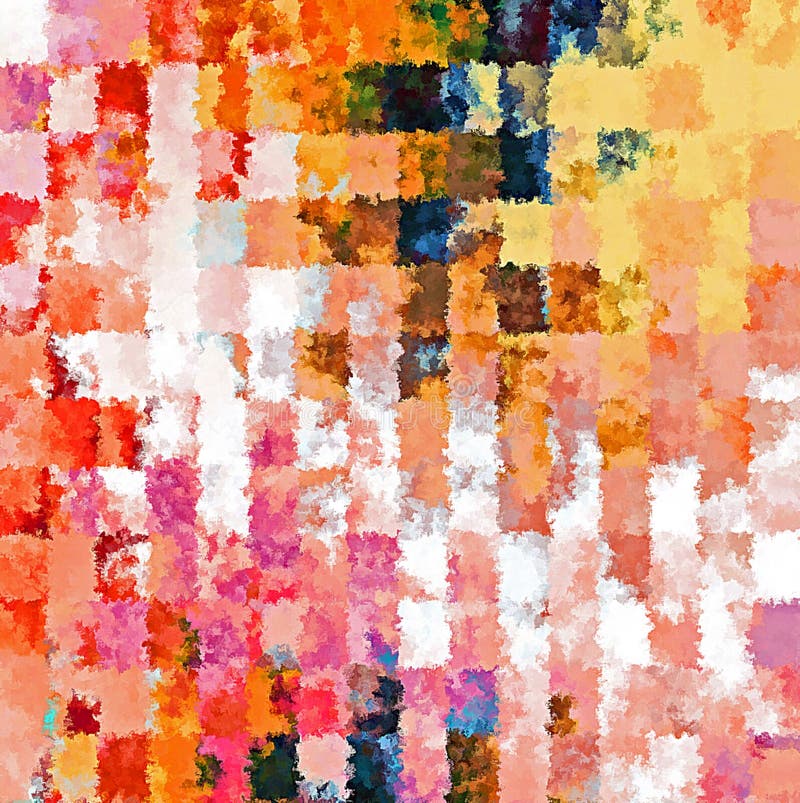 Digital Painting Abstract Spatter Brush Paint Chaotic Rectangular ...