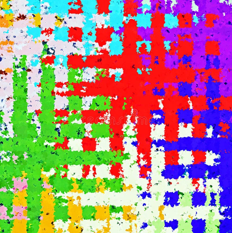 Digital Painting Abstract Spatter Paint Chaotic Rectangular Patterns in ...