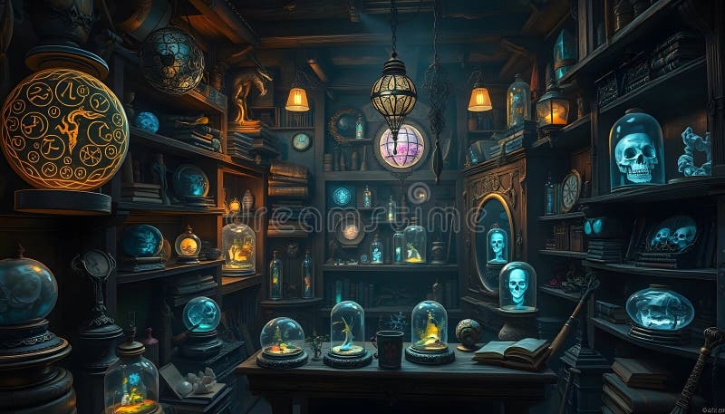 Enchanted Alchemist S Workshop: a Mystical Chamber Filled with Arcane ...
