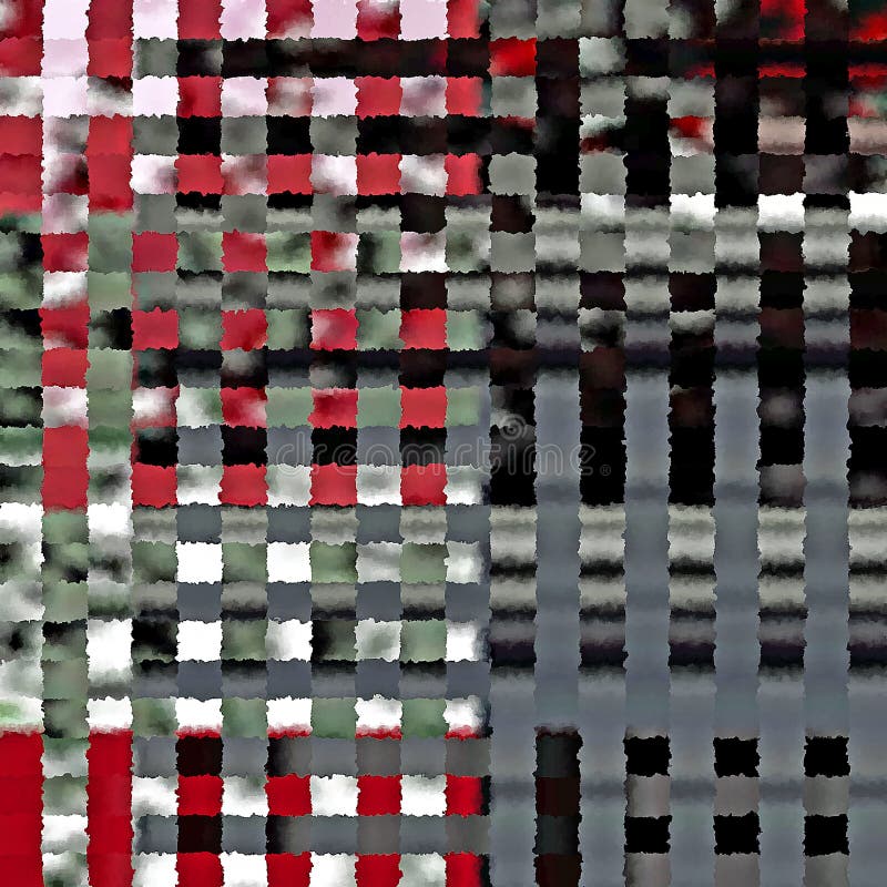 Digital Painting Beautiful Abstract Colorful Chaotic Rectangular ...