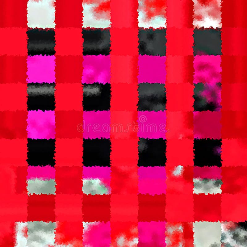 Digital Painting Beautiful Abstract Colorful Chaotic Rectangular ...