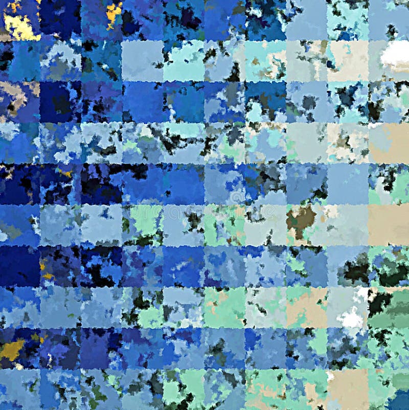 Digital Painting Beautiful Abstract Colorful Chaotic Rectangular ...