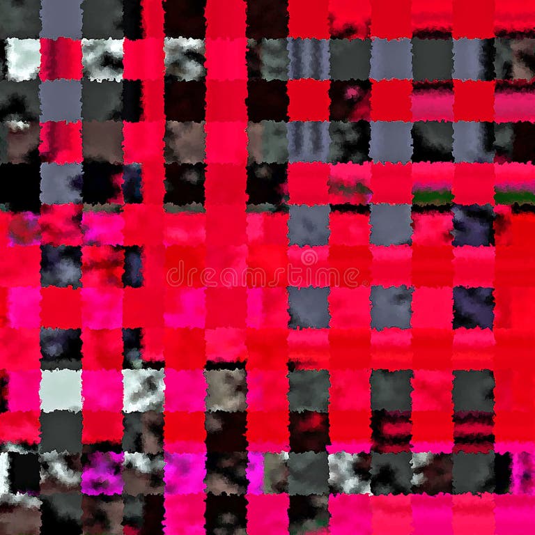 Digital Painting Beautiful Abstract Colorful Chaotic Rectangular ...