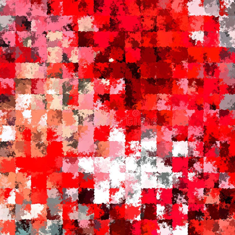 Digital Painting Beautiful Abstract Colorful Chaotic Rectangular ...