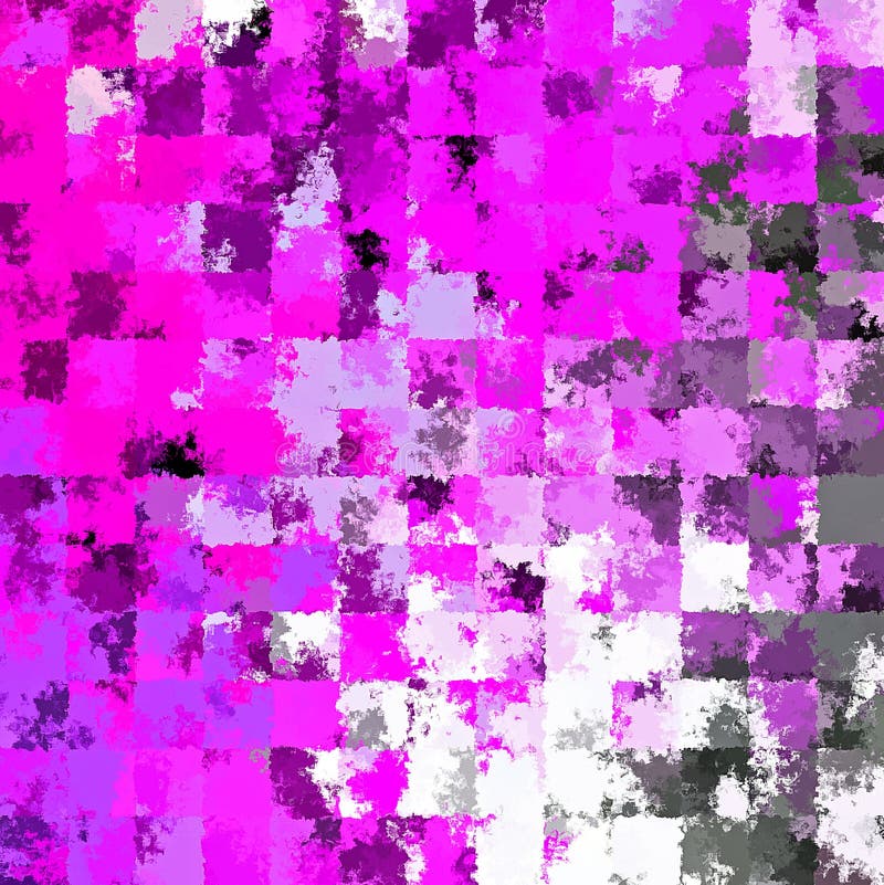 Digital Painting Beautiful Abstract Colorful Chaotic Rectangular ...