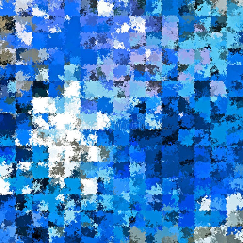 Digital Painting Beautiful Abstract Colorful Chaotic Rectangular ...