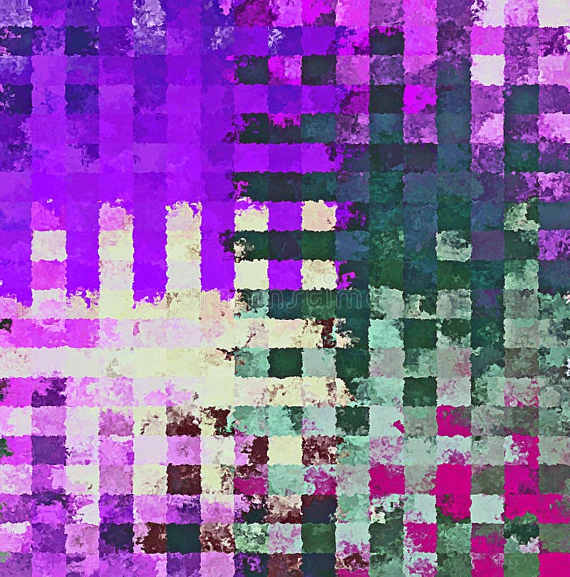 Digital Painting Abstract Spatter Brush Paint Chaotic Rectangular ...