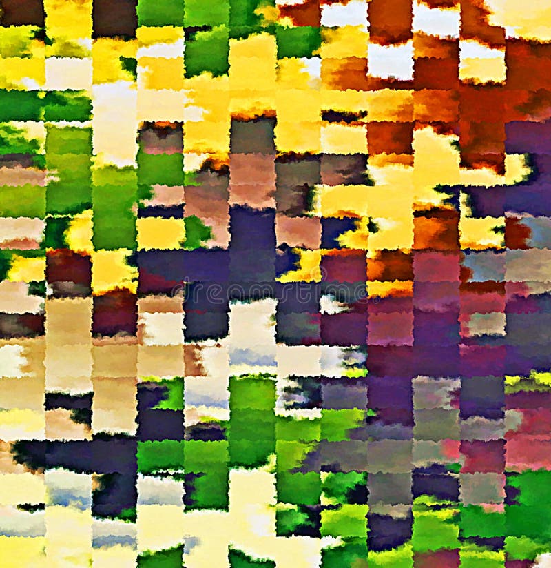 Digital Painting Abstract Spatter Brush Paint Chaotic Rectangular ...