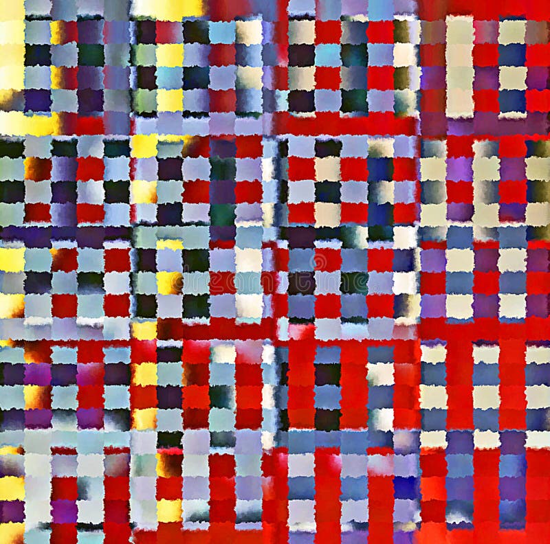 Digital Painting Abstract Spatter Brush Paint Chaotic Rectangular ...