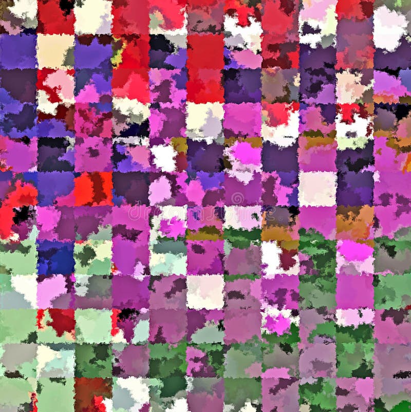 Digital Painting Abstract Spatter Brush Paint Chaotic Rectangular ...