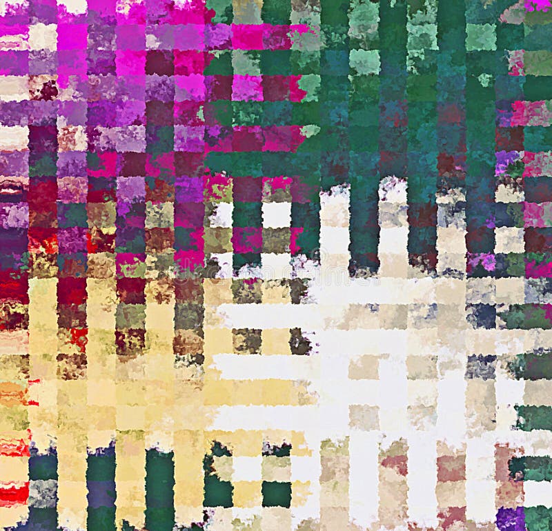 Digital Painting Abstract Spatter Brush Paint Chaotic Rectangular ...