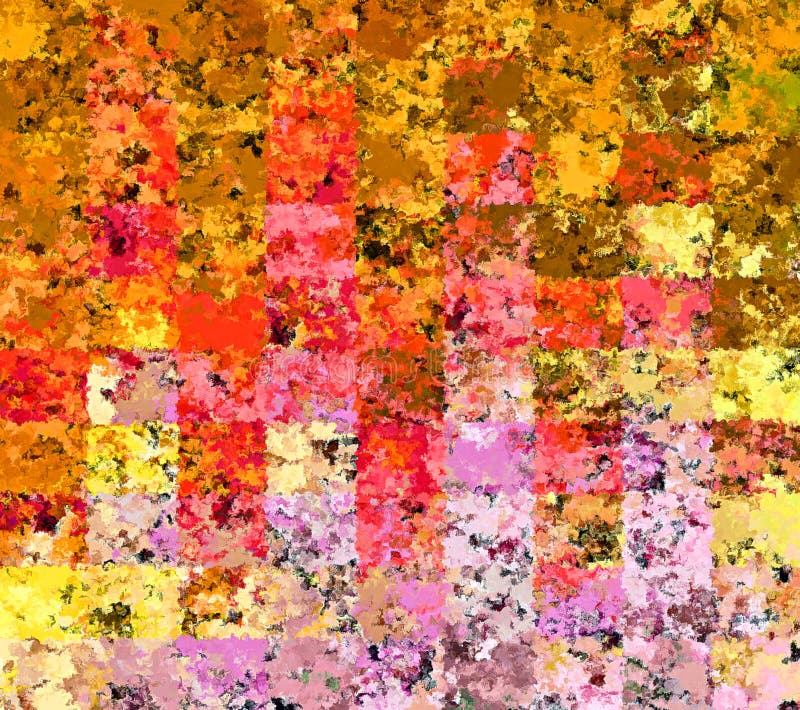 Digital Painting Abstract Spatter Brush Paint Chaotic Rectangular ...