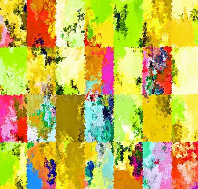 Digital Painting Abstract Spatter Brush Paint Chaotic Rectangular ...