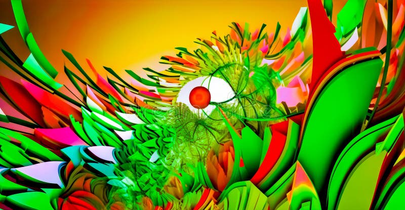 Digital Painting of Bird with Red Ball in it S Beak. Generative AI ...