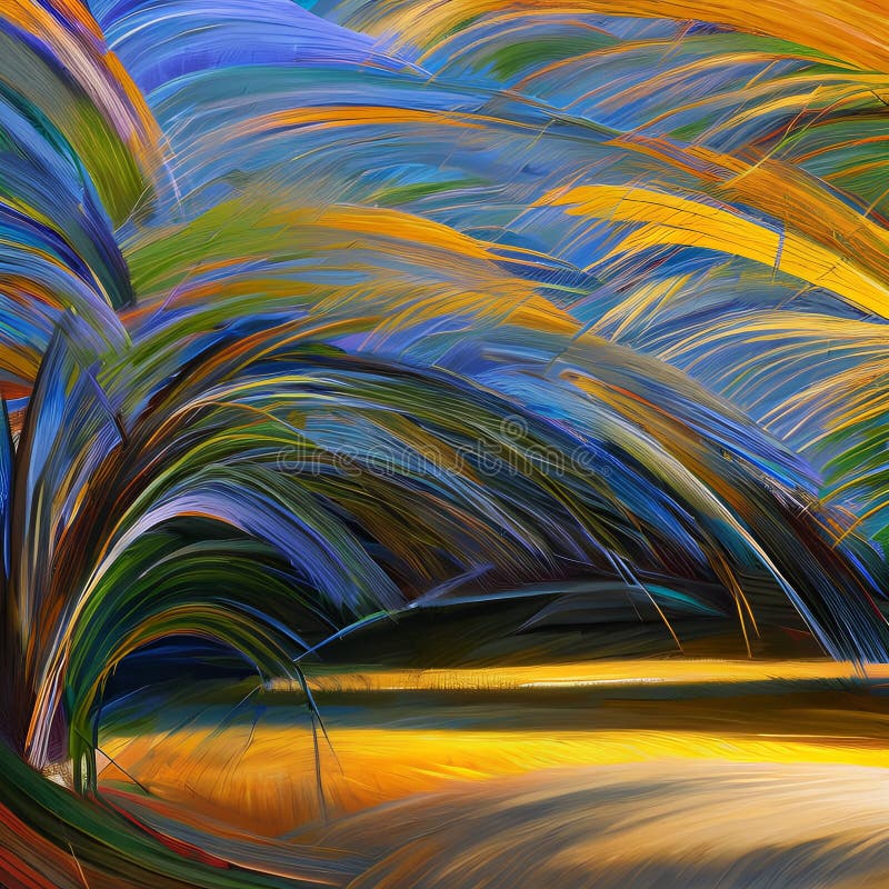 A Digital Painting with a Bold and Expressive Brushstroke Style that ...