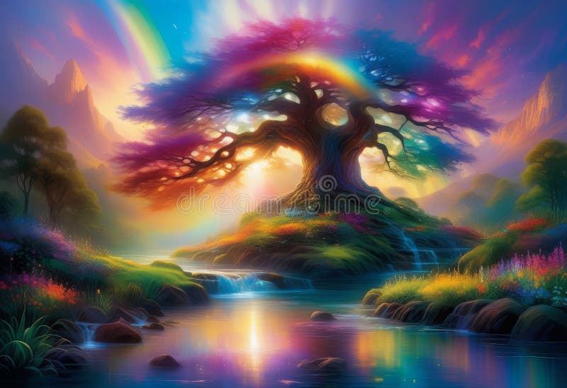 A Digital Painting of Ethereal Beauty Stock Illustration - Illustration ...