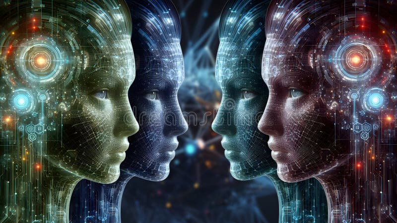 Colorful Artificial Intelligence Design Background Stock Illustration ...