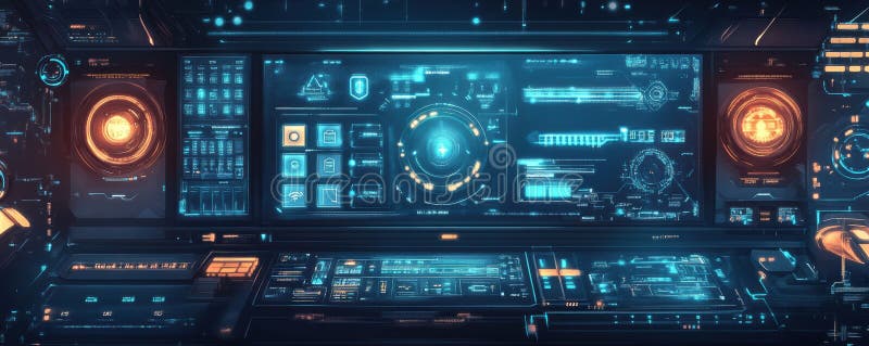 Futuristic Smart Home Control Interface with Digital Screens ...