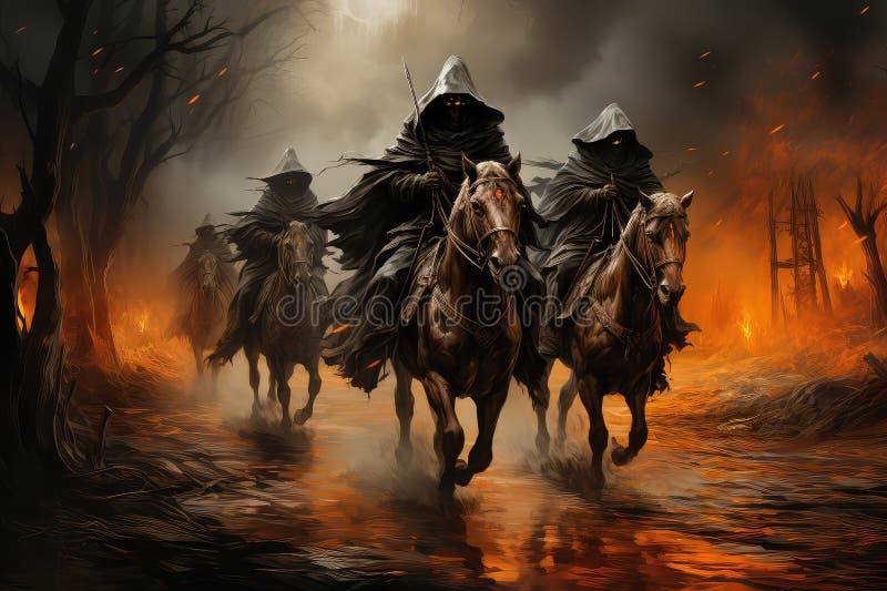 Horse in Fire, Digital Painting of a Horse in Fire and Flame Generative ...