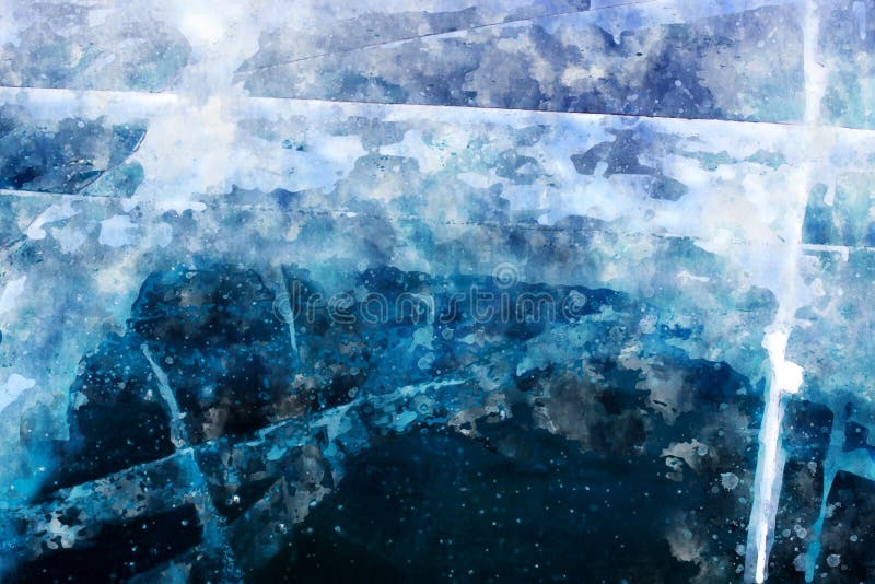 Digital Painting of Ice Texture on Surface of Frozen Lake Stock ...