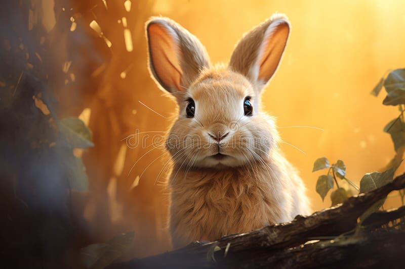 Digital Painting of a Rabbit with a Painterly Stock Illustration ...