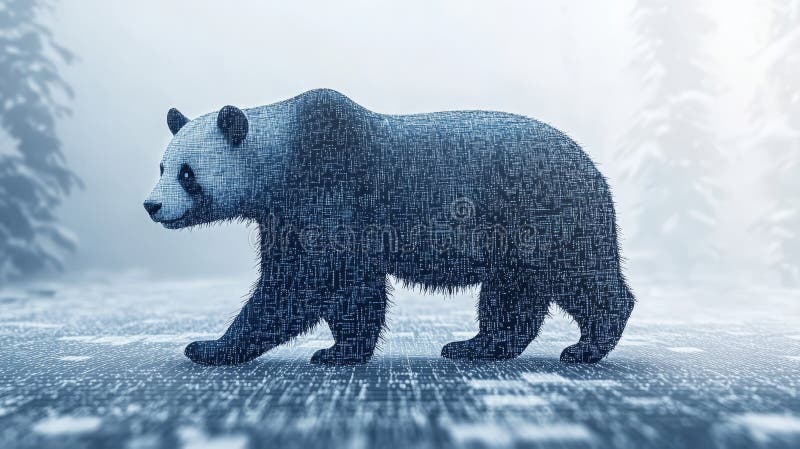Digital Panda in Cyberspace a Striking Image of Technology and Nature ...