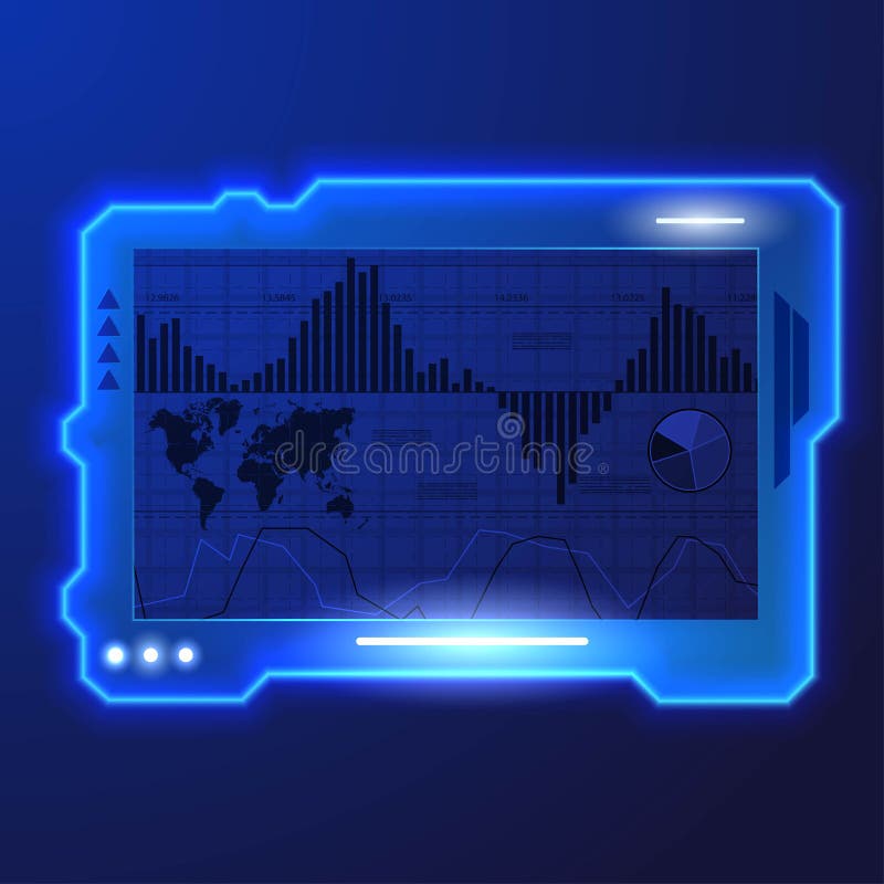 Digital Panel Light Display Wallpaper Stock Vector - Illustration of ...