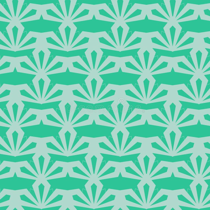 Digital Paper with Green Mint Arabesque Abstract Seamless Pattern ...