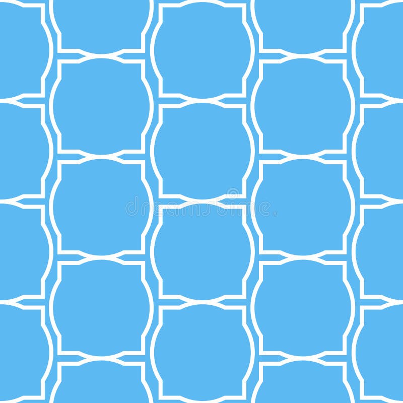 Digital Paper with White Blue Arabesque Abstract Seamless Pattern ...